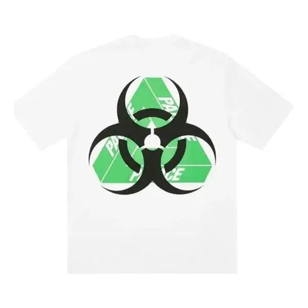 PALACE Biohazard Triangle Back Logo Short Sleeve T-shirt - White