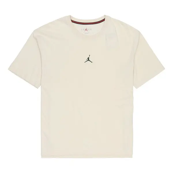 JORDAN Solid Color Round Neck Short Sleeve T-shirt White - Default Color
