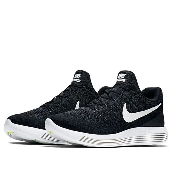 Nike Lunarepic Low Flyknit 2 Athletic Sneakers - Black/white