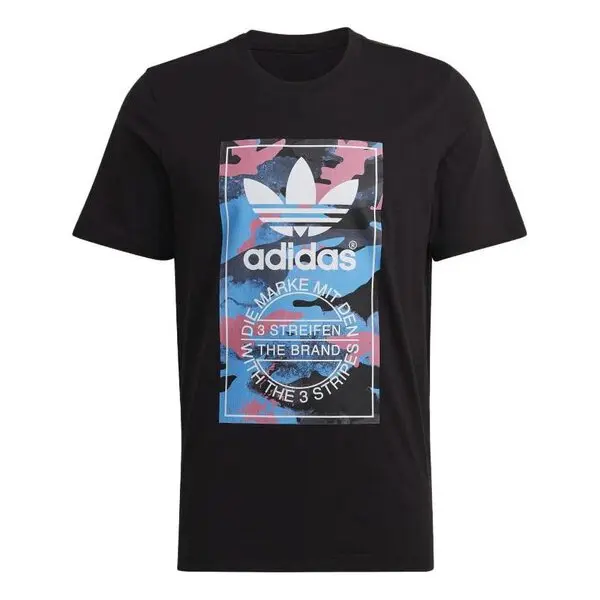 Adidas Originals Graphic Camo T-shirt 'black - Black/multicolor