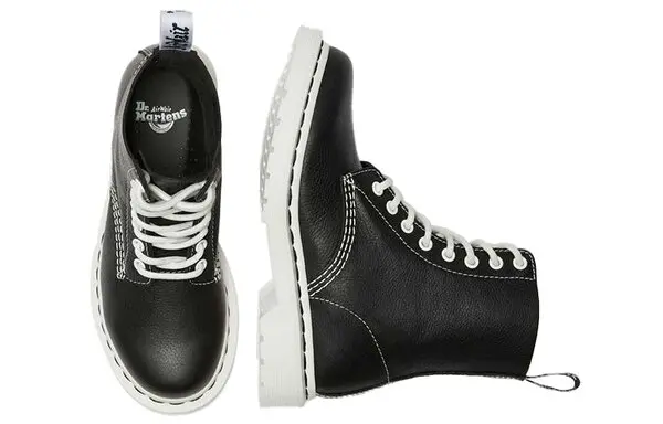 Dr. Martens 1460 Pascal Virginia Boots - Black/white