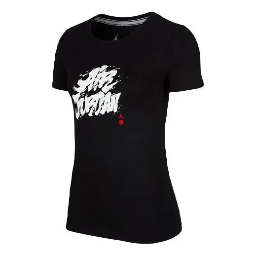 JORDAN Alphabet Graphic Short Sleeve Tee - Black