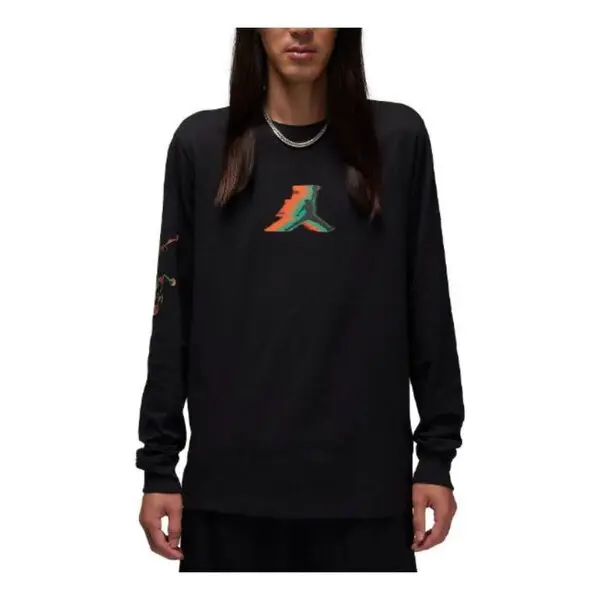 JORDAN Long-sleeve T-shirt 'black