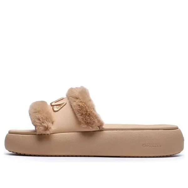 FILA Furry Slides - Tan