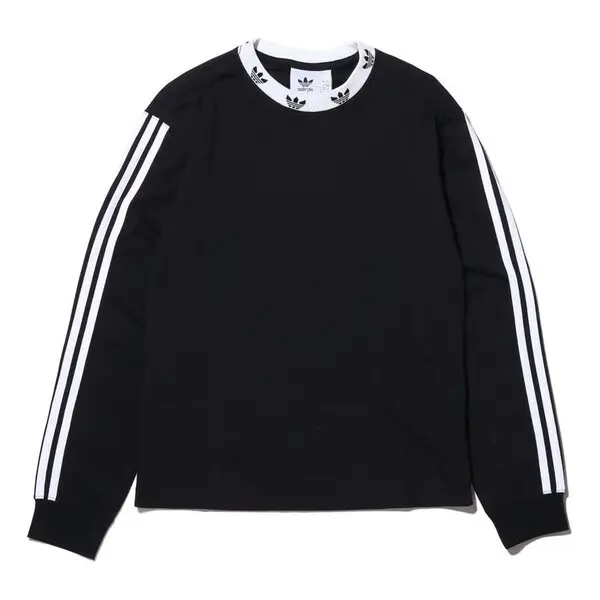 Adidas Originals Trefoil Rib Long Sleeve T-shirt - Black