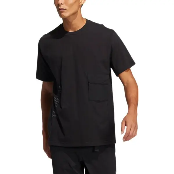 Adidas Th Hvcot Tee Solid Color Sports Short Sleeve Black