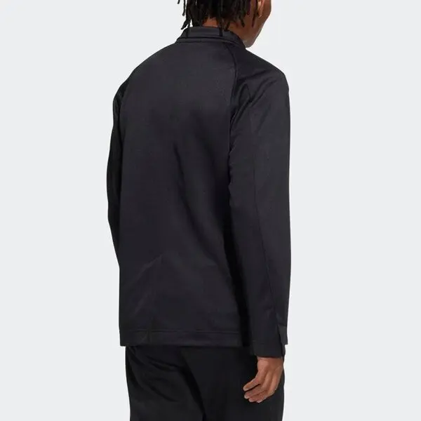 Adidas Solid Color Long Sleeves Jacket Black