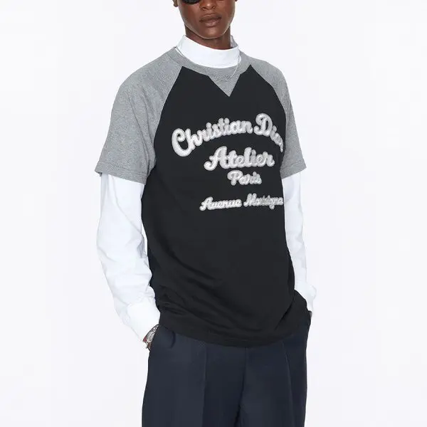 Dior Ss22 Alphabet Pattern Loose Short Sleeve T-shirt