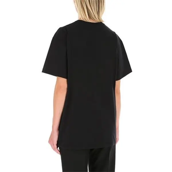 Gucci Gold And Silver Striped Letter Logo Short Sleeve Top