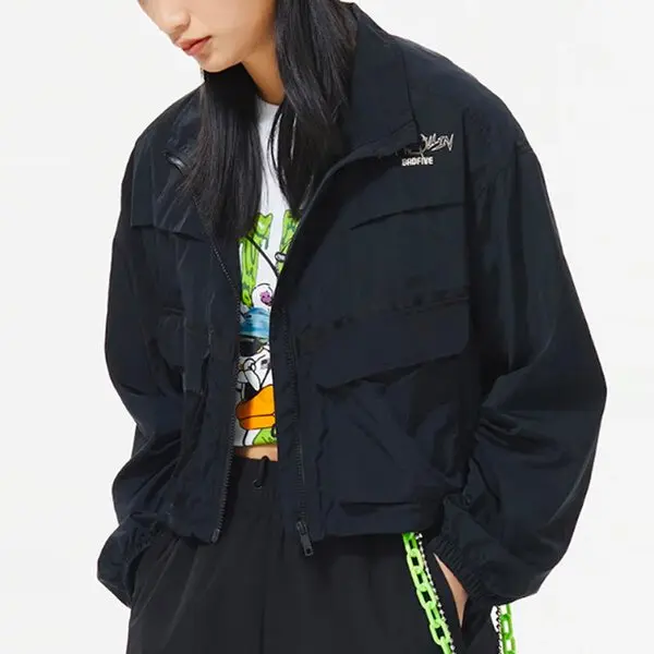 LI-NING Badfive Casual Stand Collar Loose Printing Jacket