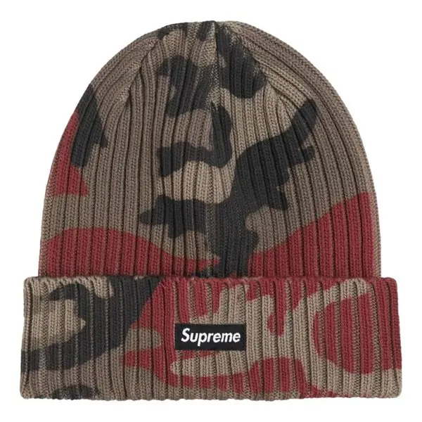 Supreme Ss26 Overdyed Beanie - Red Camo
