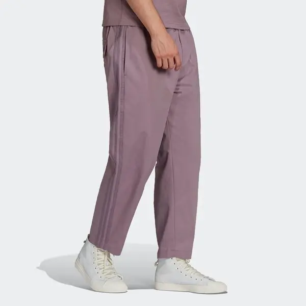 Adidas Originals C Twill Pant Side Stripe Loose Sports Pants/trousers/joggers Light Purple - Multi-color