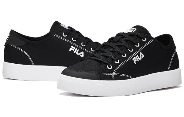 FILA Lace-up Canvas Sneakers - Black