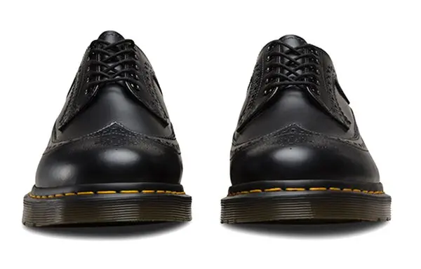 Dr. Martens 3989 Yellow Stitch Smooth Leather Brogue