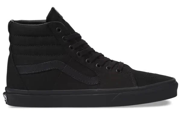 VANS Sk8-hi High Top Canvas Sneakers - Black