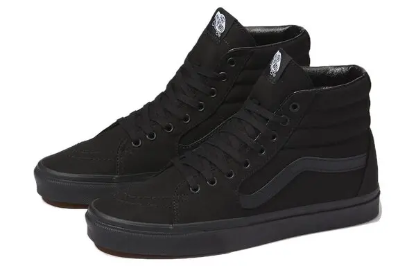 VANS Sk8-hi High Top Canvas Sneakers - Black