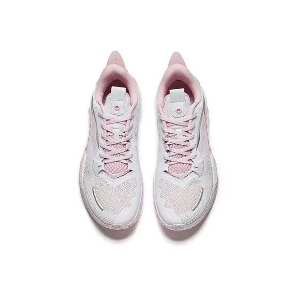 ANTA Shock Wave 5 Team V2 Athletic Sneakers - White/pink