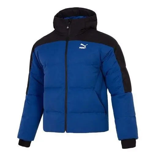 PUMA Colorblock Padded Down Jacket - Blue/black