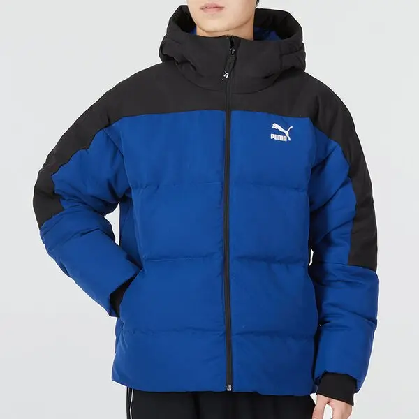 PUMA Colorblock Padded Down Jacket - Blue/black