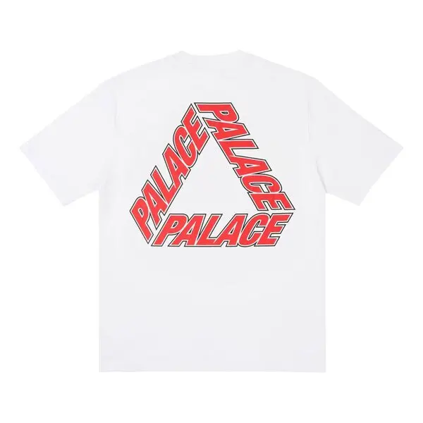 PALACE Ss24 P-3 Outline T-shirt 'white - White/red