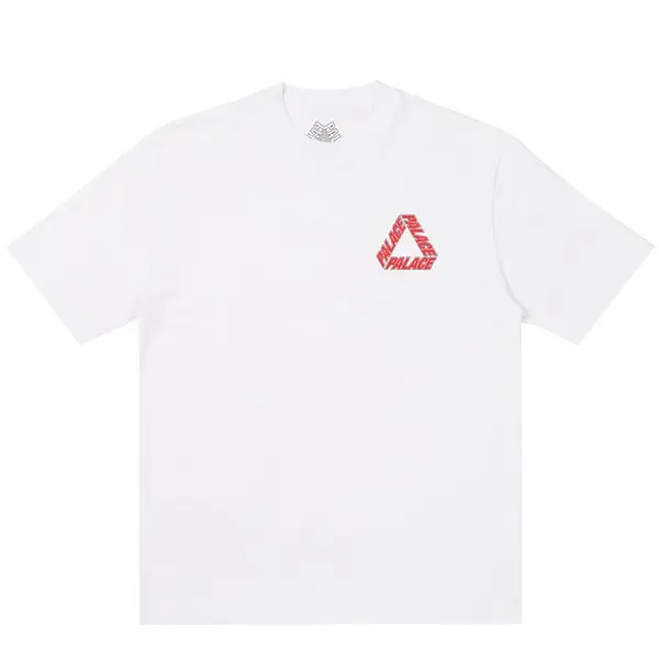 PALACE Ss24 P-3 Outline T-shirt 'white - White/red