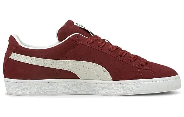 PUMA Suede Classic 21 Low Top Sneakers - Cabernet/white
