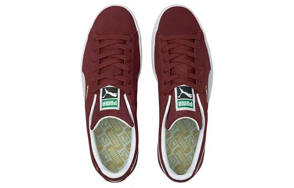PUMA Suede Classic 21 Low Top Sneakers - Cabernet/white