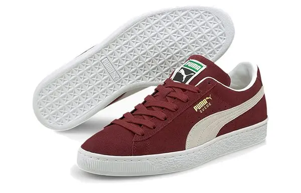 PUMA Suede Classic 21 Low Top Sneakers - Cabernet/white
