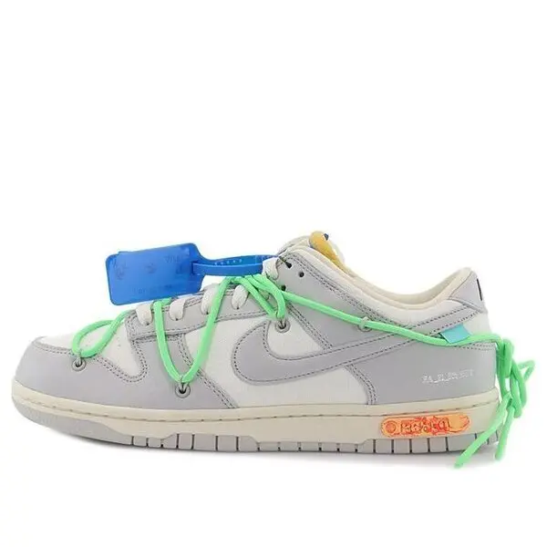 Nike Off-white X Dunk Low 'lot 26 Of 50' Sneakers - Gray/white