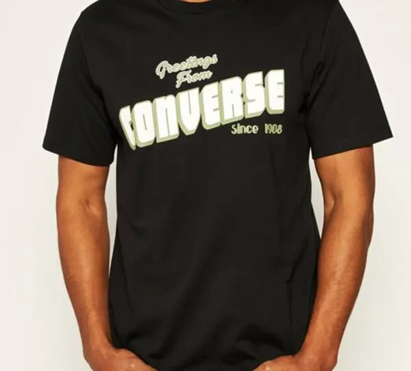 CONVERSE Alphabet Print Short Sleeve Casual T-shirt