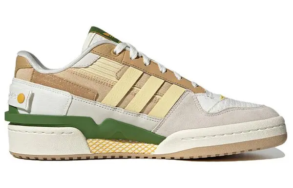 Adidas Originals Forum Exhibit Low Sneakers - Beige/green