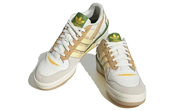 Adidas Originals Forum Exhibit Low Sneakers - Beige/green