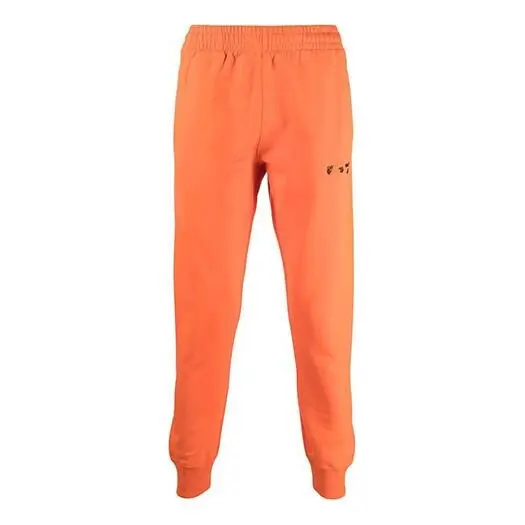 Off-White Ss21 Logo Sports Long Pants - Orange