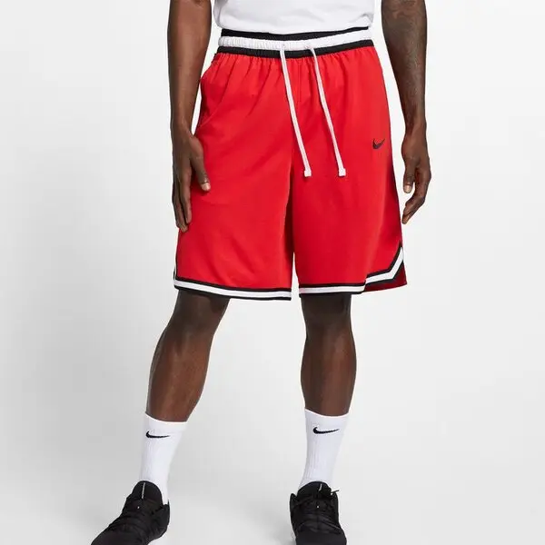 Nike Contrasting Colors Side Sports Basketball Shorts - Red