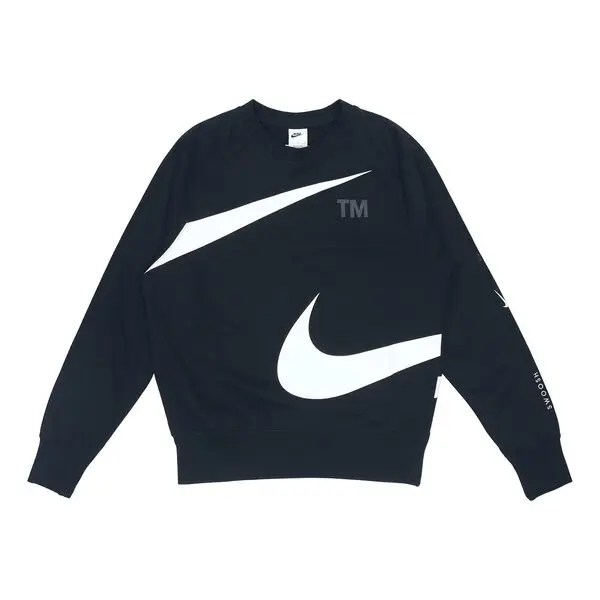 Nike Swoosh Ft Crew Knit Pullover - Black