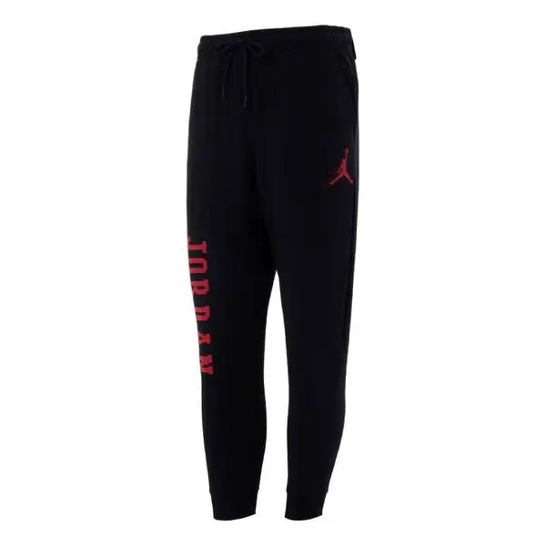 JORDAN Essentials Holiday Sweatpants 'black Red - Black/red