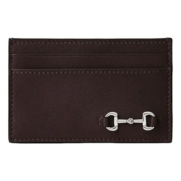 Gucci 25 Horsebit Card Holder - Brown