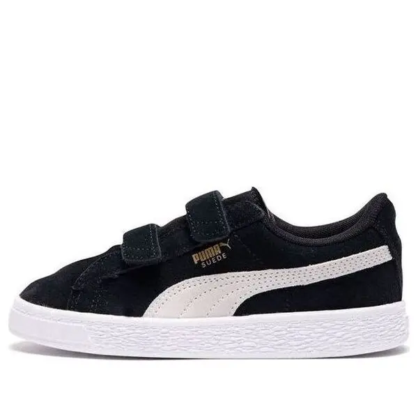 PUMA Suede 2 Straps Low Top Sneakers - Black/white