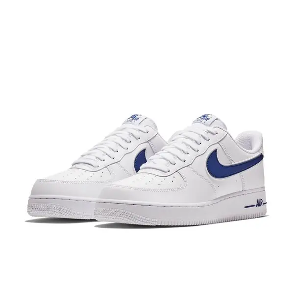 Nike Force 1 '07 3 Low Top Sneakers - White/blue