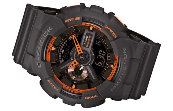 Casio G-shock Analog-digital Watch - Grey/orange