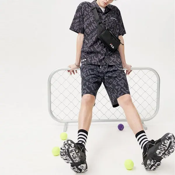 FILA FUSION Logo Print Short Sleeve Shirt
