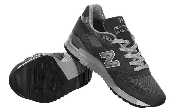 NEW BALANCE 998 Low Top Sneaker - Black/gray