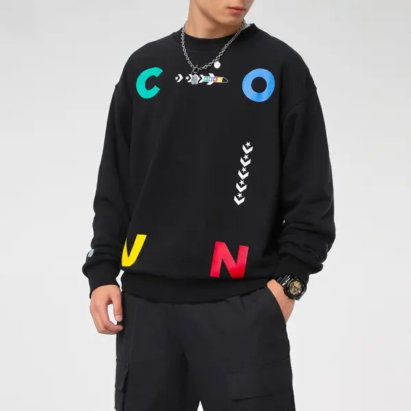CONVERSE Crew Neck Sweatshirt With Contrast Letter Print