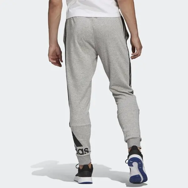Adidas Logo Printing Contrasting Colors Bundle Feet Sports Pants Gray