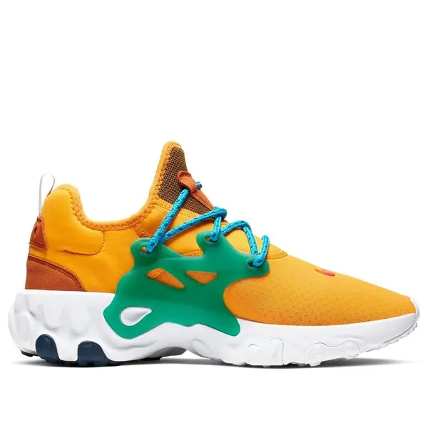 Nike React Presto 'university Gold' Athletic Sneakers - Orangegreen