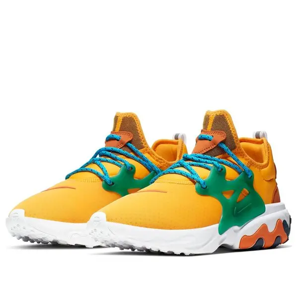 Nike React Presto 'university Gold' Athletic Sneakers - Orangegreen