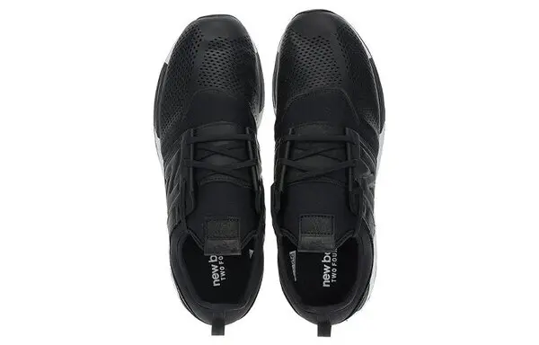 NEW BALANCE Leather Low Top Sneakers - Black