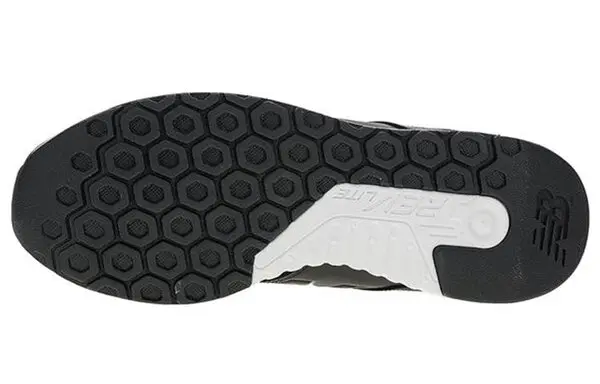 NEW BALANCE Leather Low Top Sneakers - Black