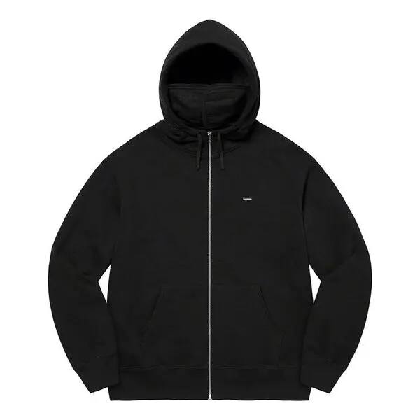 Supreme Small Box Facemask Zip Up Hooded Sweatshirt - Black