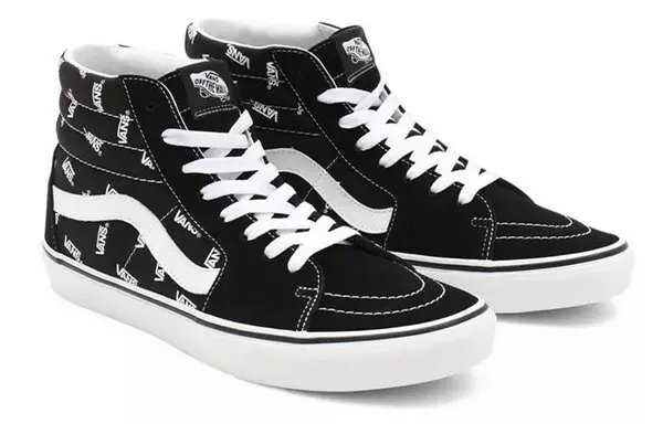 VANS Sk8-hi Allover Logo High Top Sneakers - Black